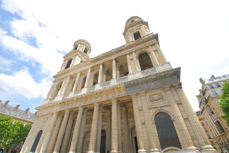 Saint Sulpice Church Paris France Stock Image - Image of sulpice ...