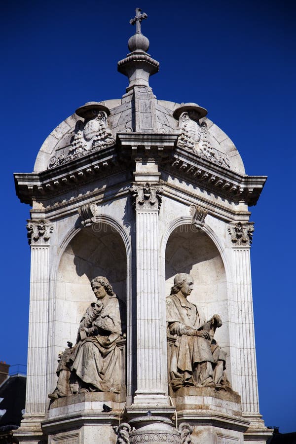 Saint Sulpice church. stock image. Image of sulpice, tower - 80853501