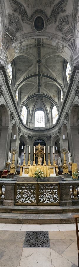 Saint-Sulpice interior editorial image. Image of religion - 119991065