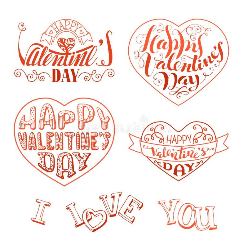 Saint-Valentin heureuse ! illustration de vecteur. Illustration du ...