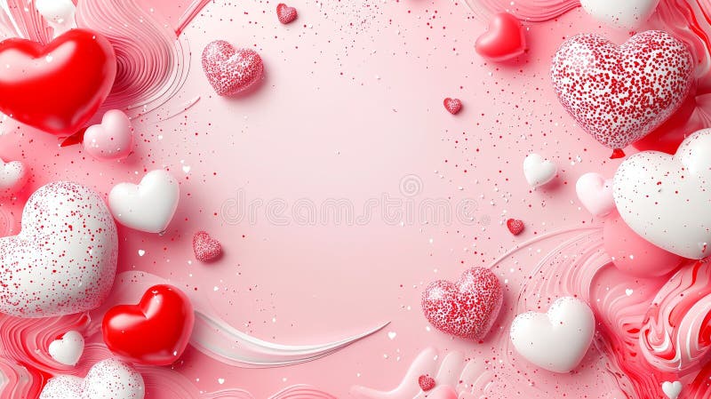 Saint Valentine Background Concept Featuring Valentine S Day Hearts ...
