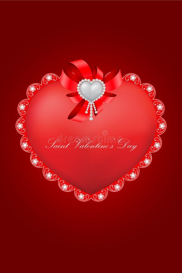 Saint Valentine S Day Greeting Card Stock Illustration - Illustration ...