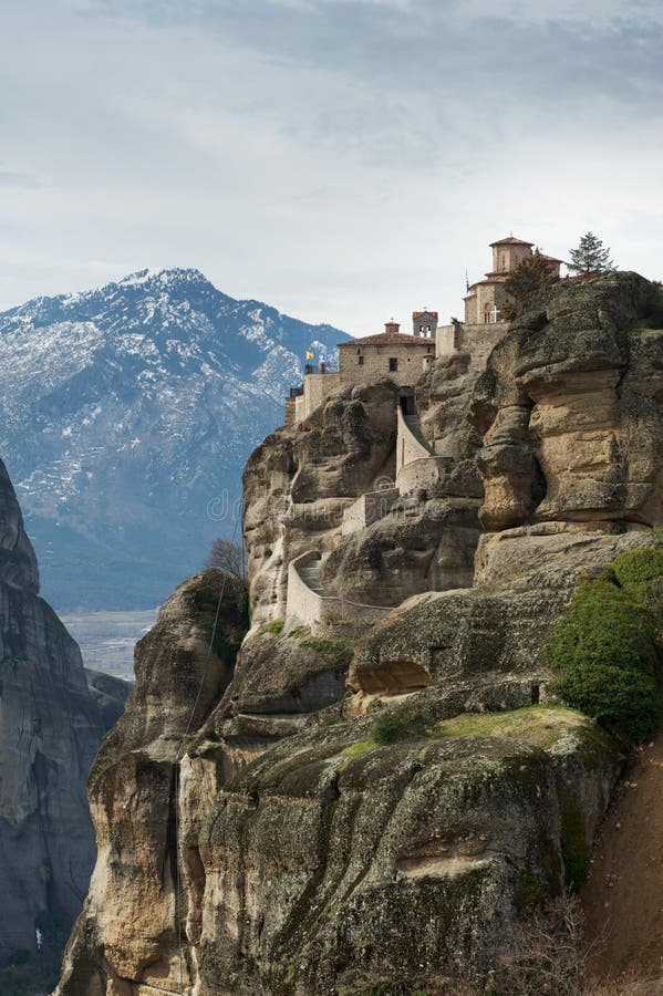 Saint Varlaam Monastery in Winter, Meteora, Greece Stock Image - Image ...