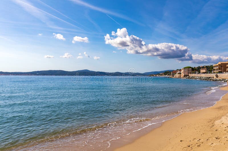 Sainte Maxime Beach, Var, French Riviera Stock Image - Image of riviera ...