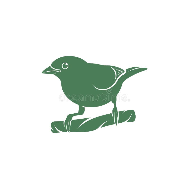 Saira Amarela Bird Vector Illustration. Saira Amarela Bird Logo Design ...