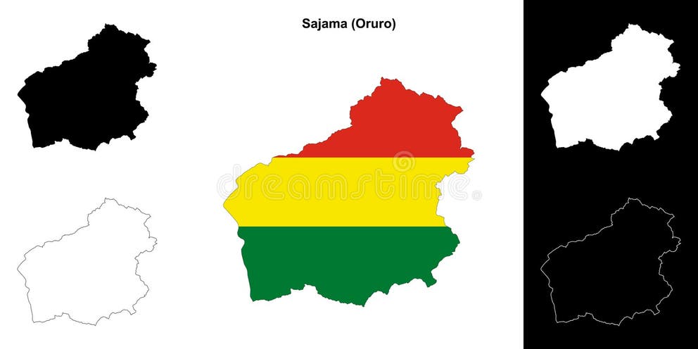 Sajama outline map stock vector. Illustration of sajama - 371573974