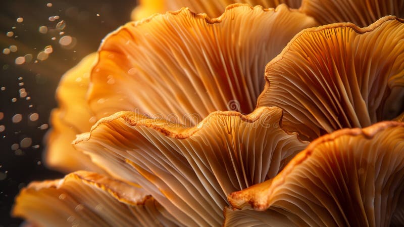 Sajor-caju Mushroom Abstract Macro Image Stock Photo - Image of crowded ...