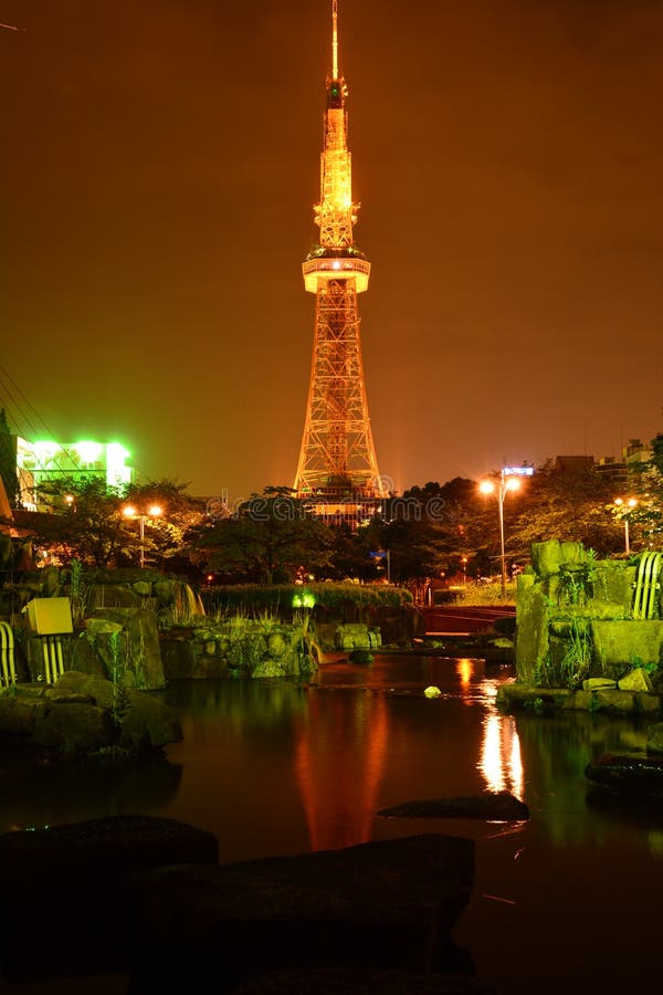 Sakae tower editorial photography. Image of colour, tower - 75015302