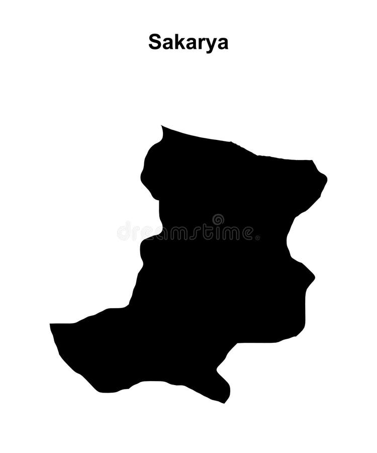 Sakarya outline map stock vector. Illustration of boundary - 360686960