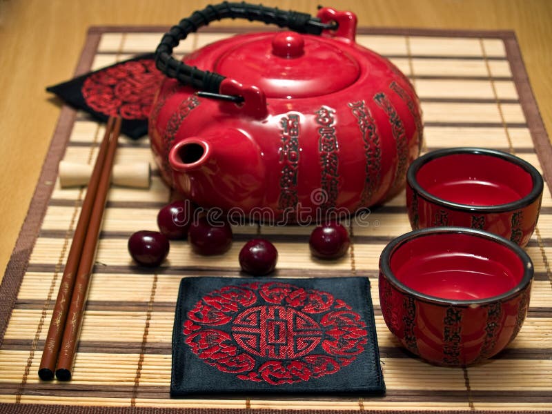 Sake drinking set stock image. Image of bamboo, japanese - 5542187