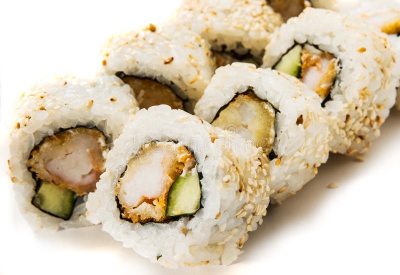 Sake maki stock photo. Image of nutrition, cucumber, food - 43080632