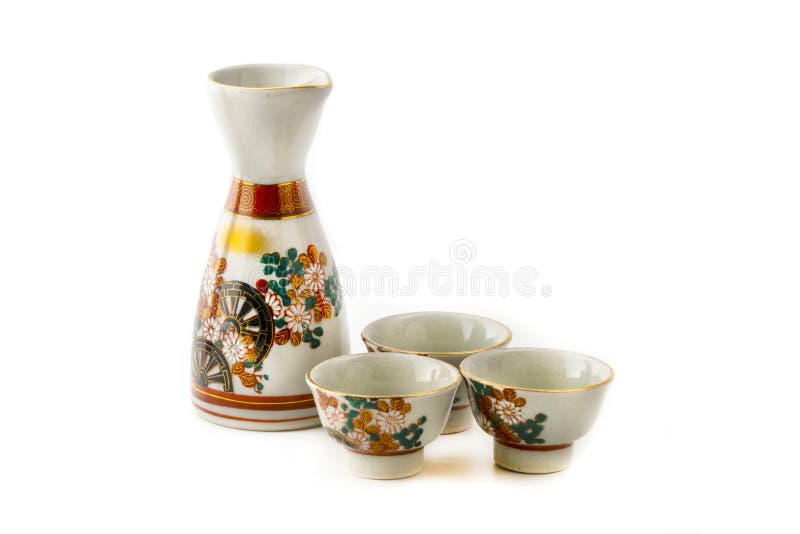 Sake serving set stock image. Image of japan, oriental - 166411585