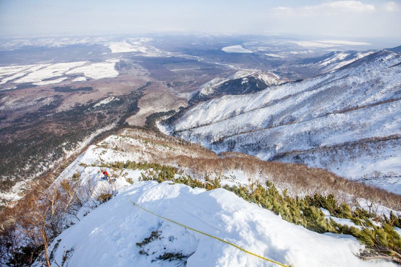 Sakhalin Mountains and Winter Stock Photo - Image of water, cold: 90003844