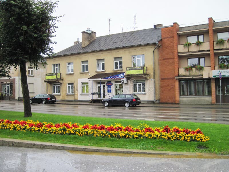 Sakiai town, Lithuania editorial photo. Image of architecture - 79500496