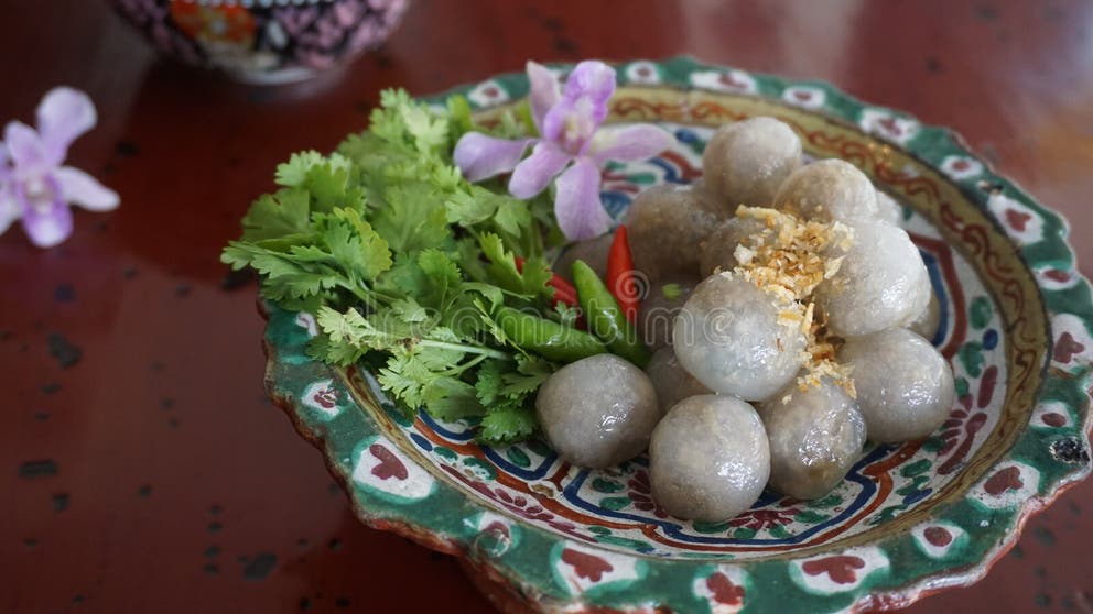 Sakoo. stock image. Image of thai, tapioca, dish, pork - 93327293