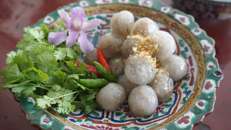 Sakoo. stock photo. Image of thai, dish, tapioca, pork - 93327386