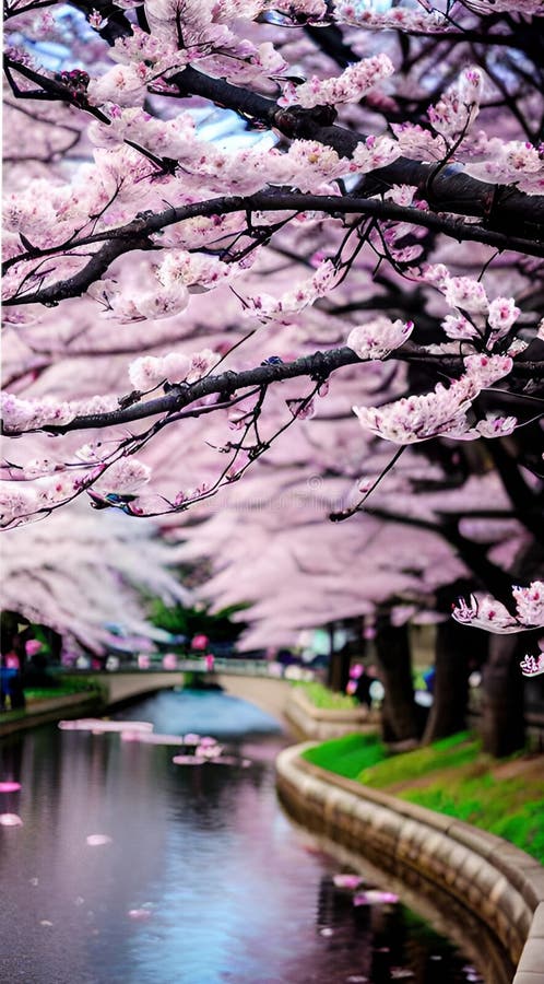 Sakura Blossoms from Japan Illustration Artificial Intelligence Artwork ...
