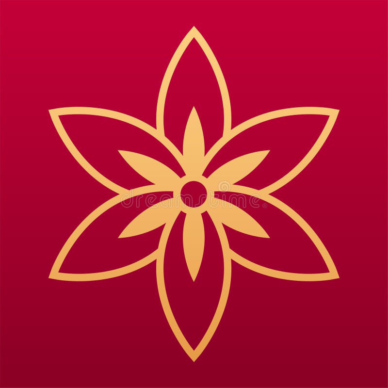 Sakura Flower Decorative Element. Chinese Traditional Floral Decorative ...