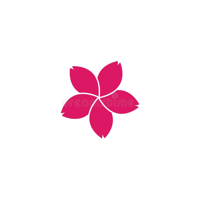 Sakura Flower Icon Logo Vector Stock Vector - Illustration of spring ...