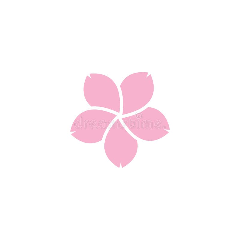 Sakura Flower Icon Logo Vector Stock Vector - Illustration of logo ...