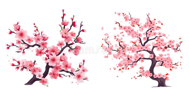Sakura Flower Vector Art Japanese Element Stock Vector - Illustration ...