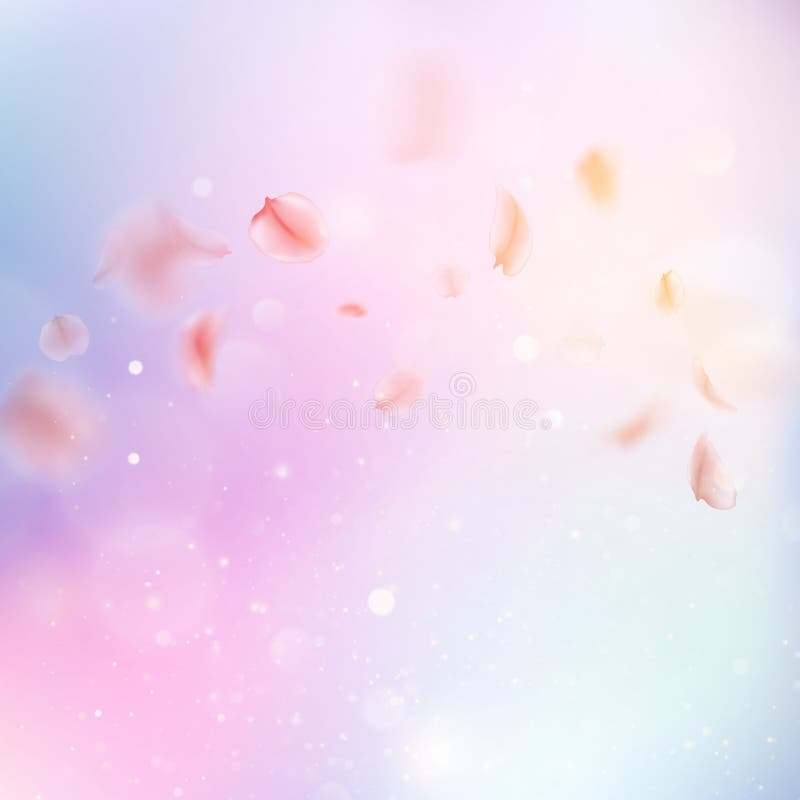 Sakura Flying Downwind Petals on Wind. EPS 10 Vector Stock Vector ...