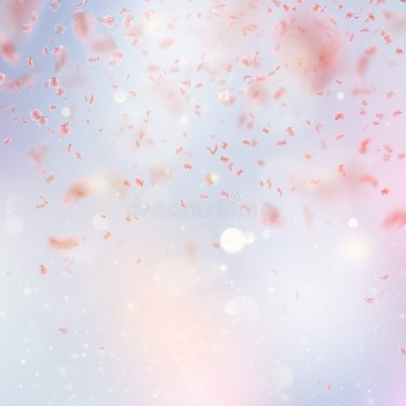 Sakura Flying Downwind Petals on Wind. EPS 10 Vector Stock Vector ...