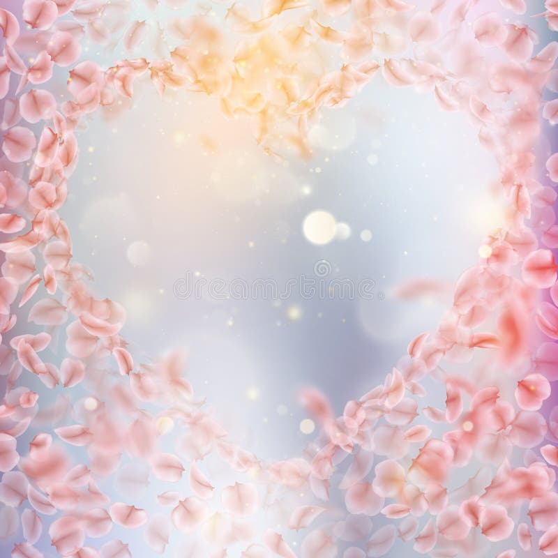 Sakura Flying Downwind Petals on Wind. EPS 10 Vector Stock Vector ...