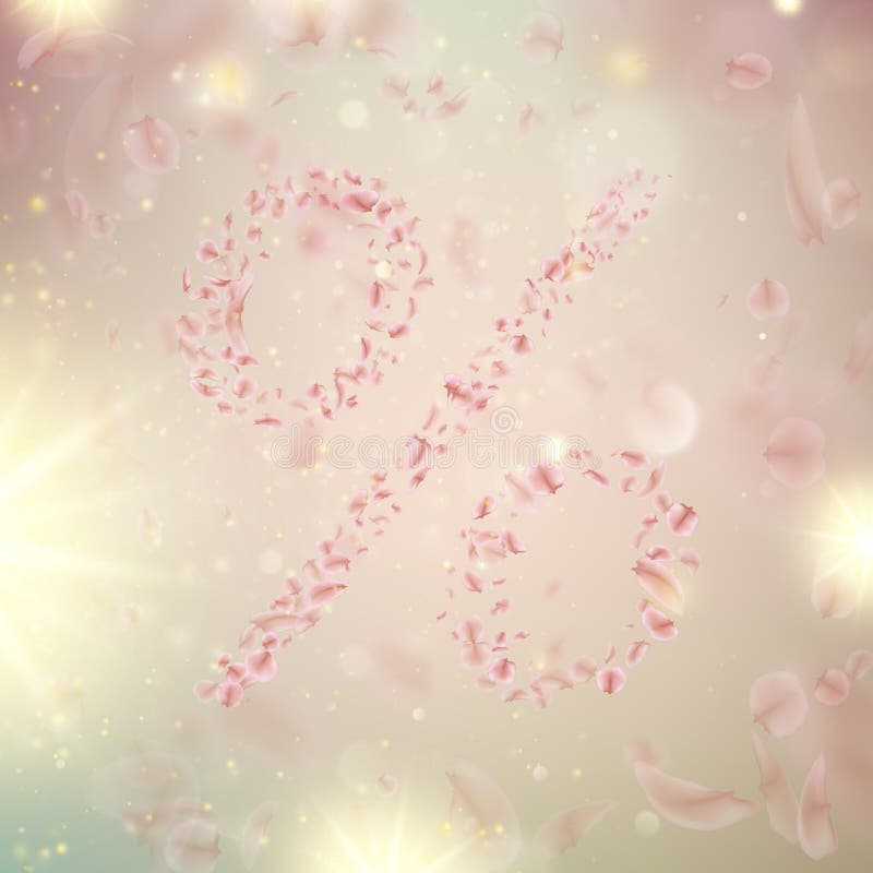 Sakura Flying Downwind Petals on Wind. EPS 10 Vector Stock Vector ...