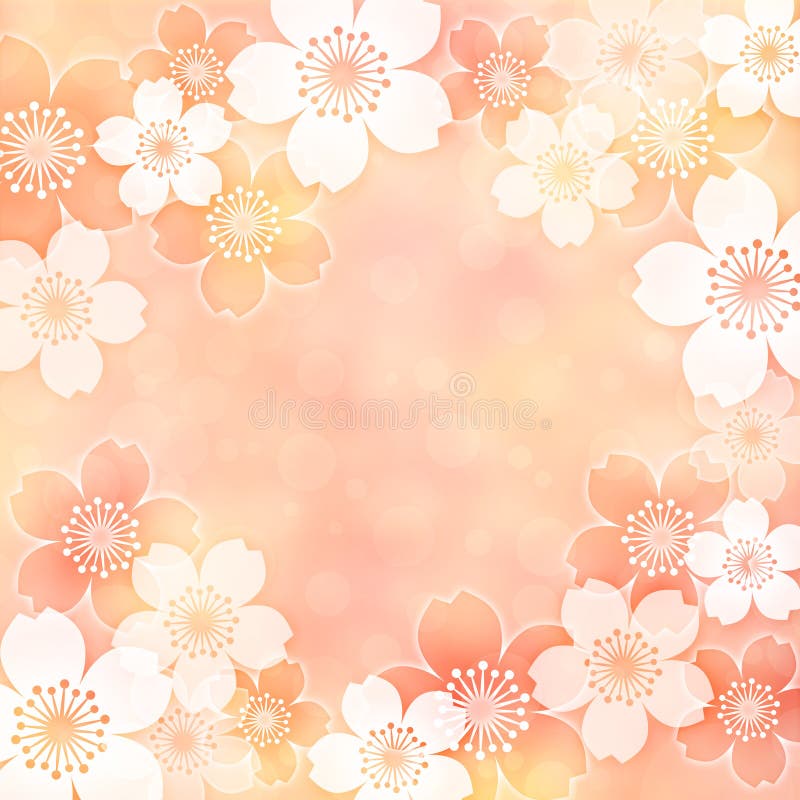 Sakura frame stock illustration. Illustration of oriental - 41929453