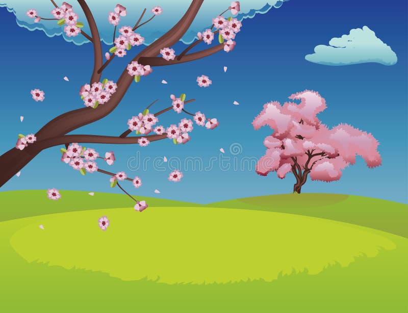 Sakura Grass Field Stock Illustrations – 216 Sakura Grass Field Stock ...