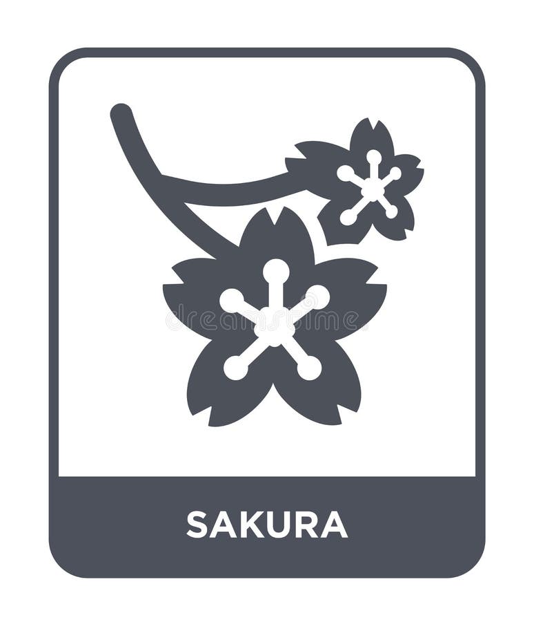 Sakura Icon in Trendy Design Style. Sakura Icon Isolated on White ...