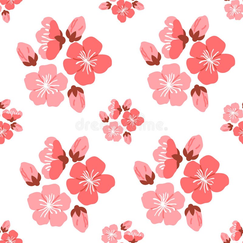 Sakura Pattern. the Seamless Design Showcased Beauty Blooming Sakura ...