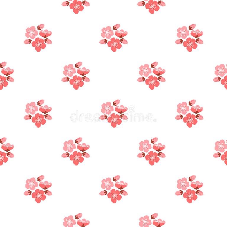 Sakura Pattern. the Seamless Design Showcased Delicate Textures and ...