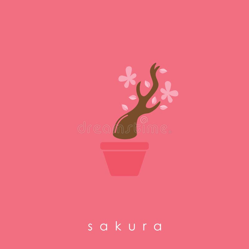 Sakura Plant. Vector Illustration Decorative Design Stock Vector ...