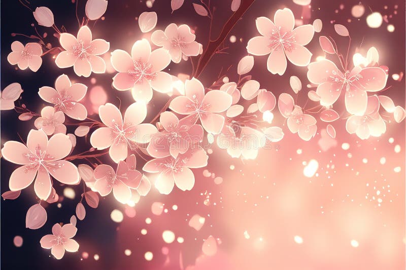Sakura Spring Backdrop. AI Generated Stock Illustration - Illustration ...