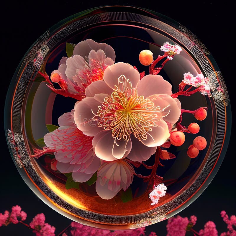 Sakura Spring Backdrop. AI Generated Stock Illustration - Illustration ...