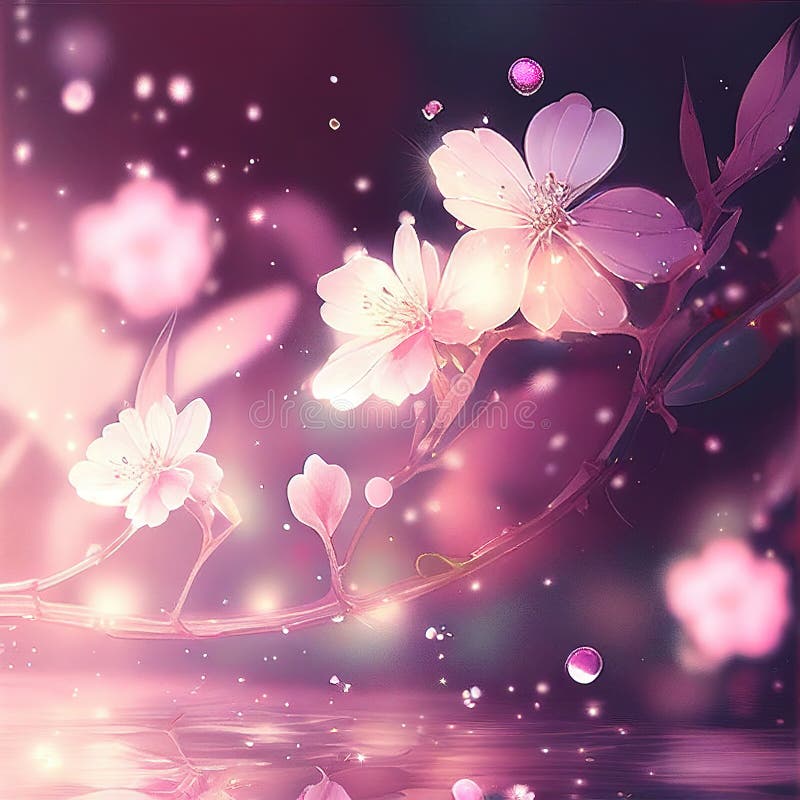 Sakura Spring Backdrop. AI Generated Stock Illustration - Illustration ...