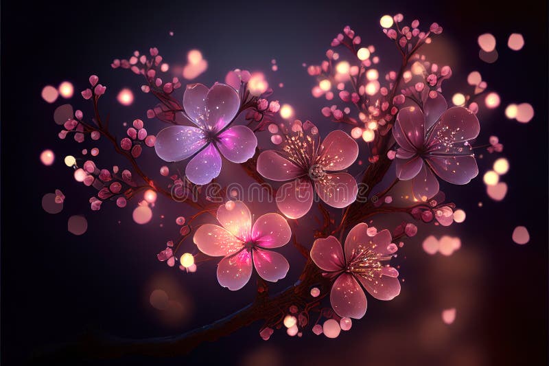 Sakura Spring Backdrop. AI Generated Stock Illustration - Illustration ...
