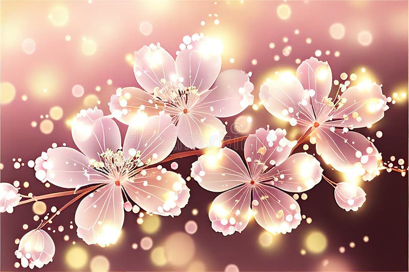 Sakura Spring Backdrop. AI Generated Stock Illustration - Illustration ...