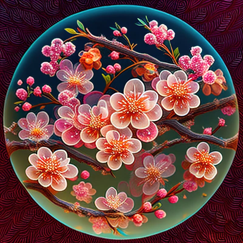 Sakura Spring Backdrop. AI Generated Stock Illustration - Illustration ...