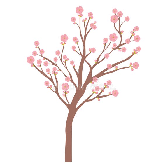 Sakura tree design stock vector. Illustration of design - 227264115