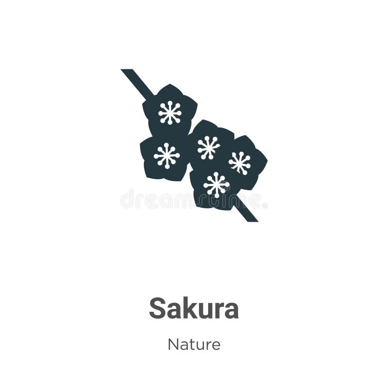 Sakura Vector Icon on White Background. Flat Vector Sakura Icon Symbol ...