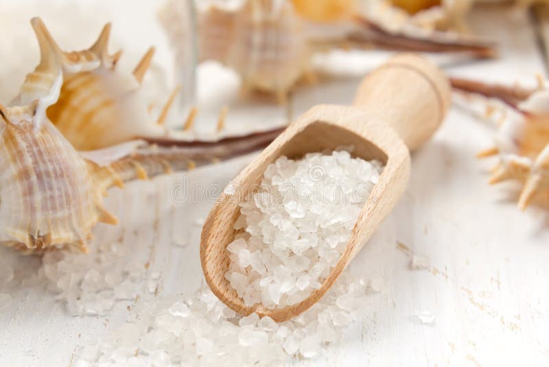 Sal del mar foto de archivo. Imagen de cucharada, preparado - 27361654