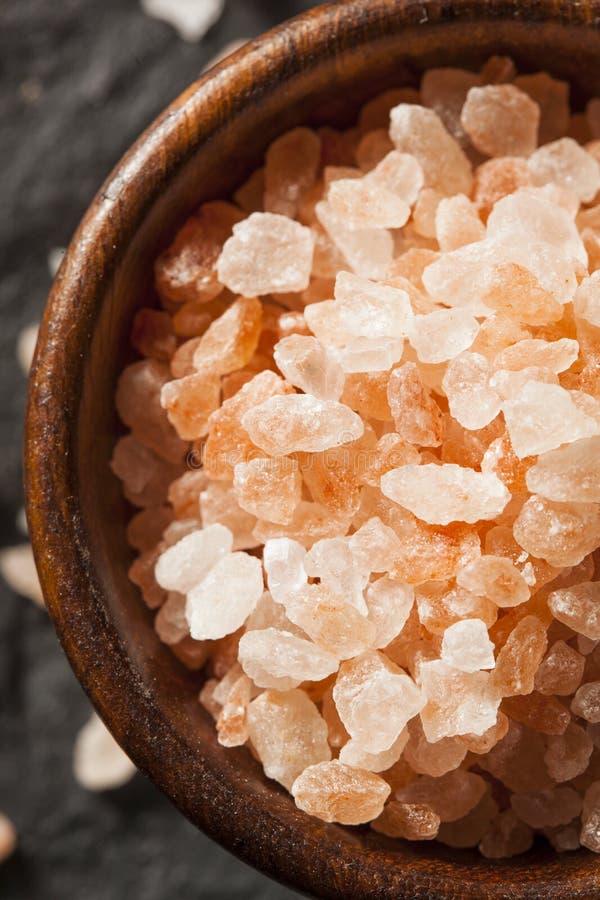 Sal Himalayan Rosada Cruda Del Mar Foto de archivo - Imagen de ...