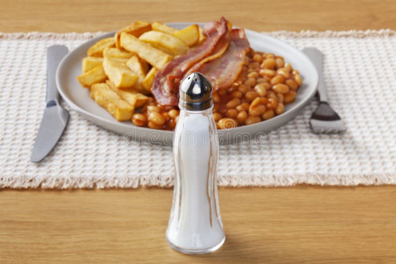 Sal Y Una Comida Grasienta Salada Foto de archivo - Imagen de nadie ...
