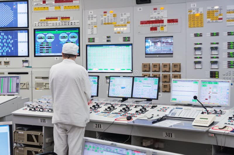 A Sala De Comando Central Do Central Nuclear Foto Editorial - Imagem de ...