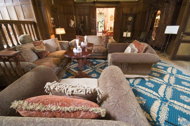 Sala De Estar Moderna Lujosa Imagen de archivo - Imagen de residencial ...