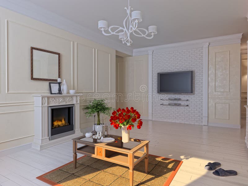 Sala de visitas ilustração stock. Ilustração de flores - 20777047