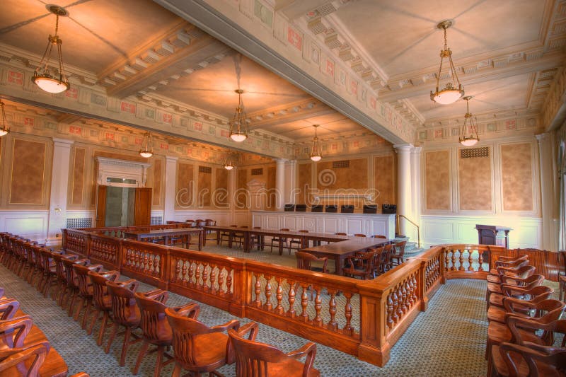 Interior de um tribunal foto de stock. Imagem de horizontal - 20194028